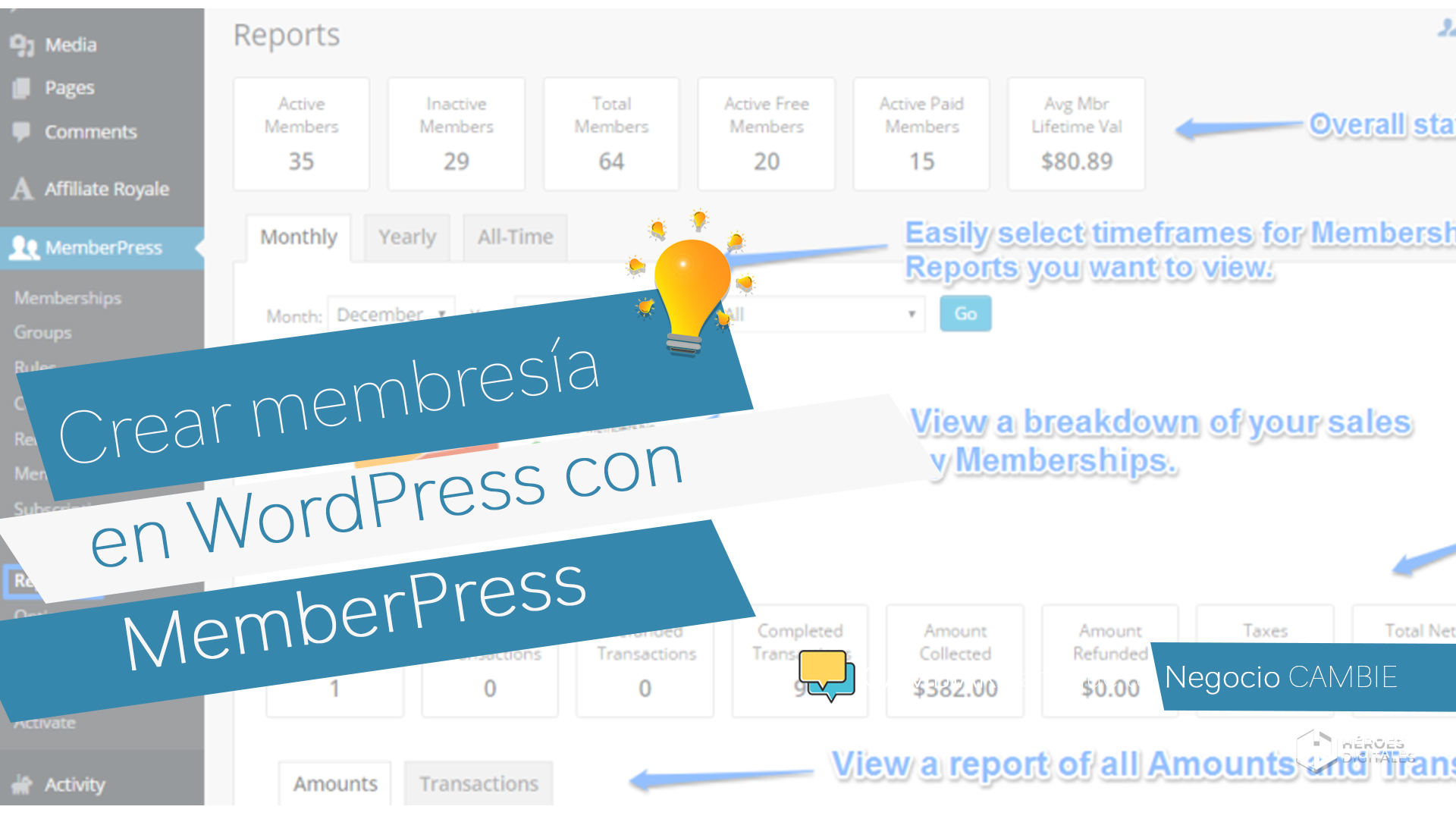 Crear membresía en WordPress con Memberpress